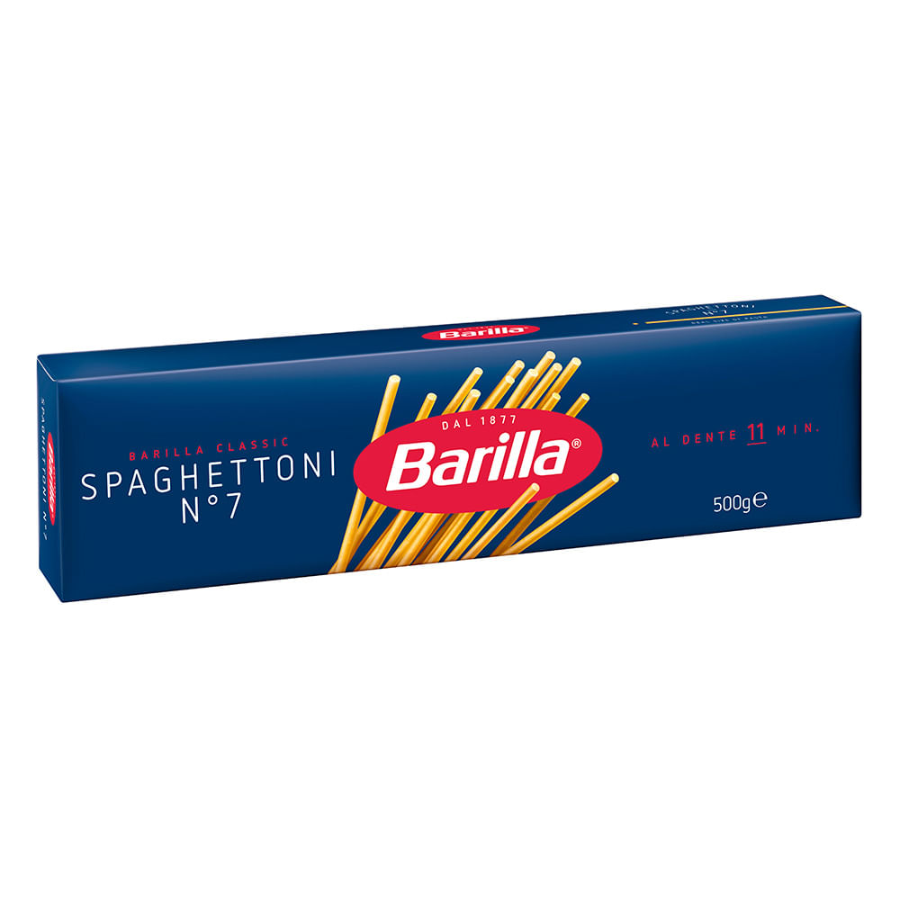 Massa Spaghettoni Barilla Grano Duro N.7 Caixa 500g | GBarbosa