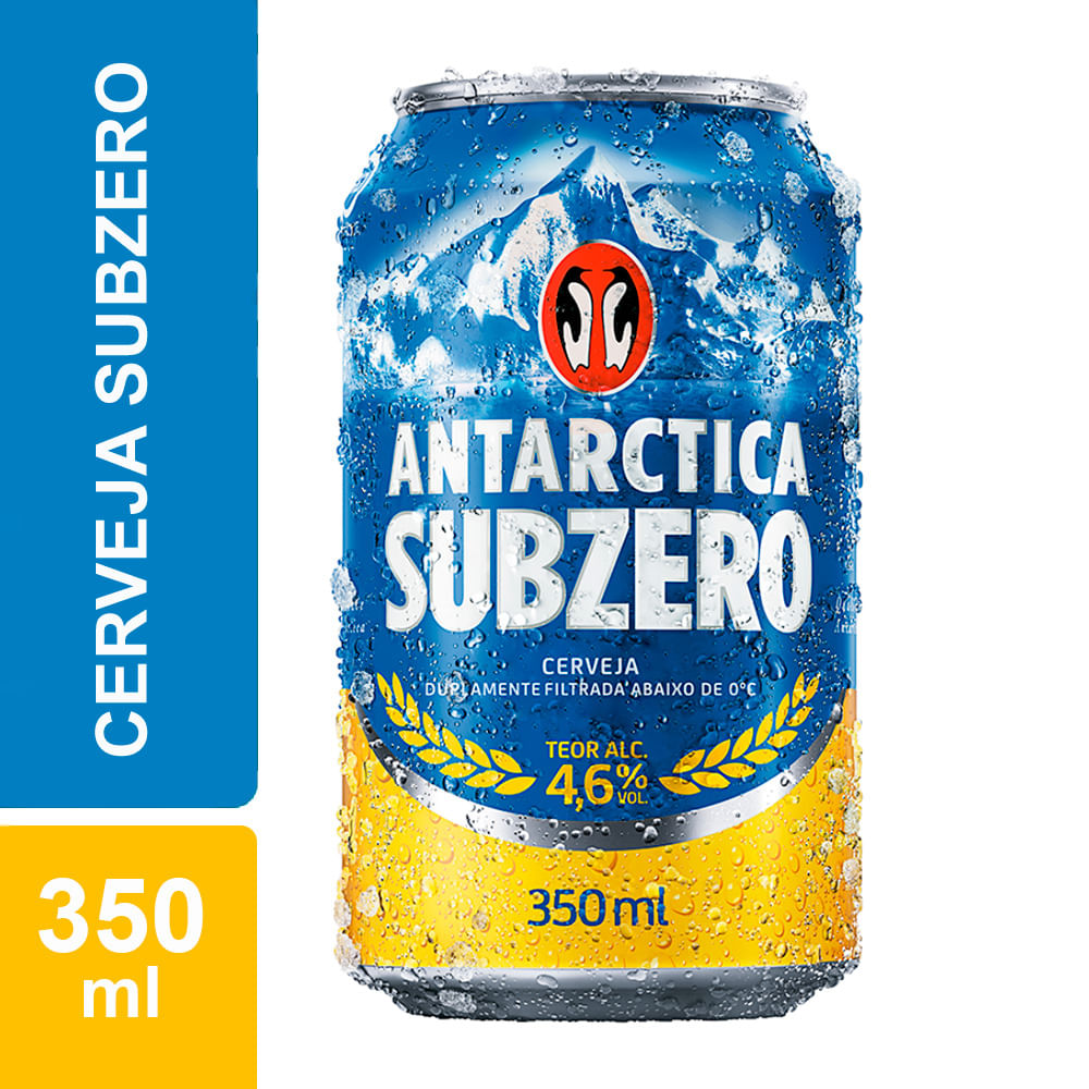 Cerveja Antarctica Pilsen Sub Zero Lata 350ml | GBarbosa
