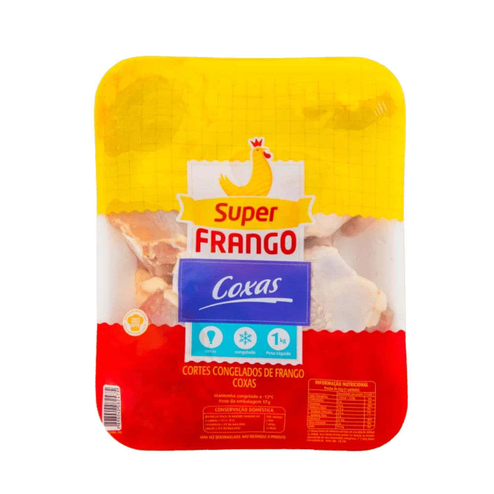 Coxa de Frango Super Frango Congelado Bandeja 1Kg | GBarbosa