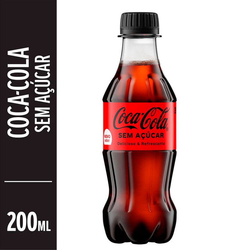 Refrigerante Coca-Cola Zero Pet 200ml | GBarbosa Refrigerante Coca-Cola Zero Pet 200ml | GBarbosa