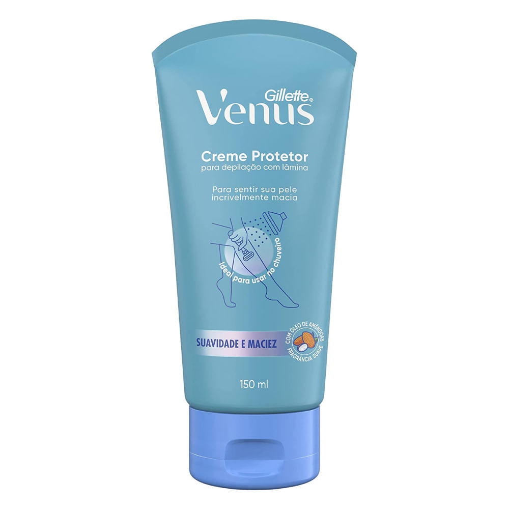 Creme Protetor Gillette Venus p/ Depilação Suave Bisnaga 150ml | GBarbosa