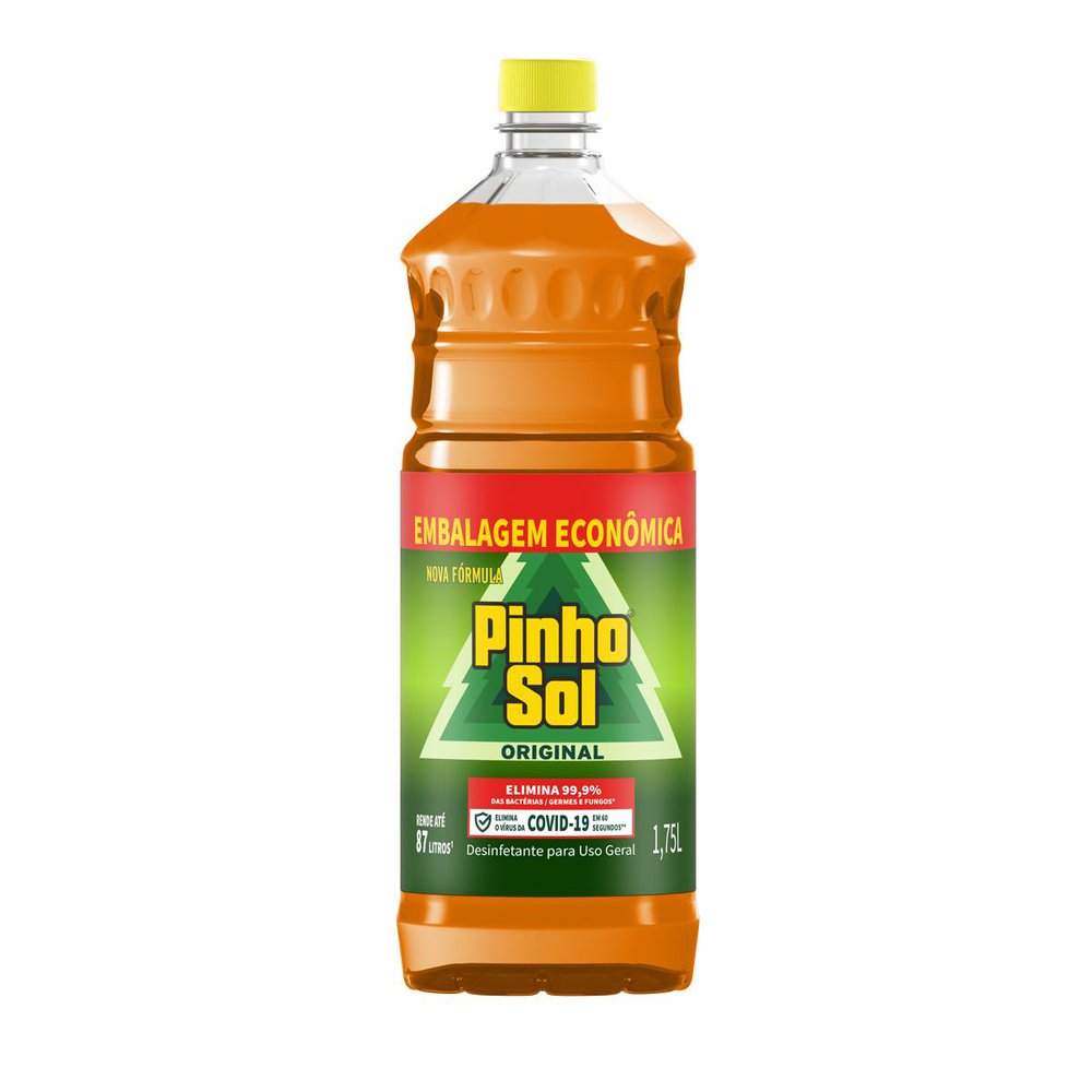 Desinfetante Pinho Sol Uso Geral Original Frasco 1.75l Embalagem ...