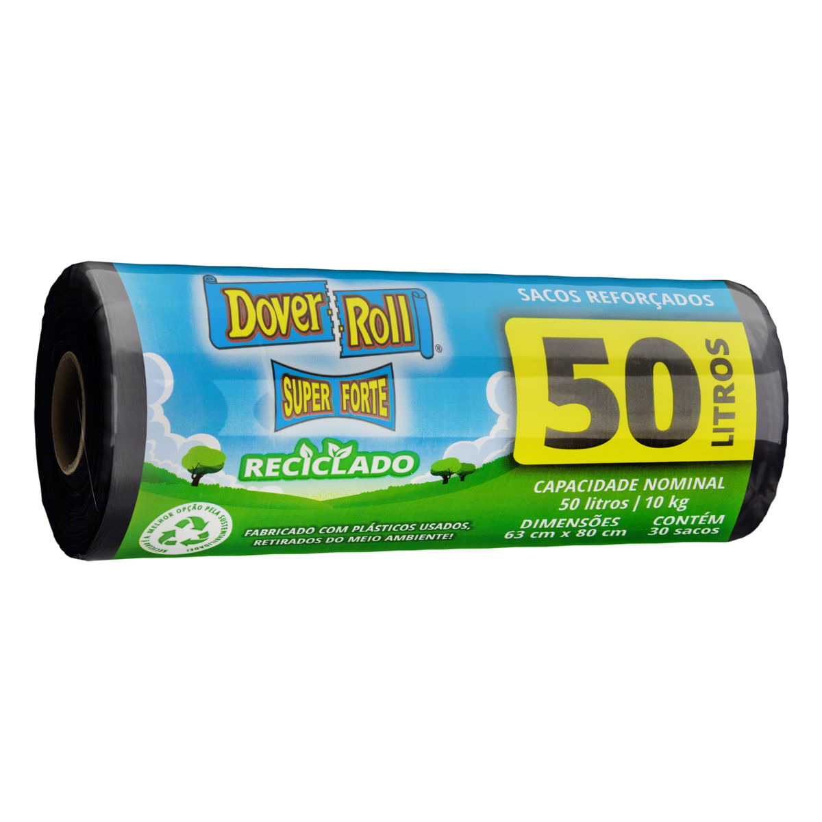 Saco p/ Lixo Dover Roll Reforçado 50 Litros Super Forte 30 Unid | Saco De Lixo | Gbarbosa