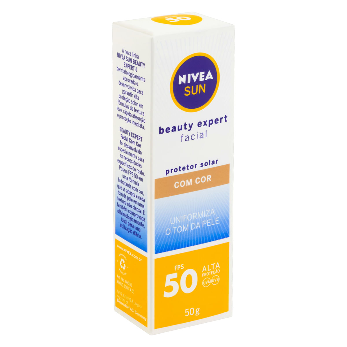 Protetor Solar Facial Nivea Sun Beauty Expert FPS50 c/ Cor 50g | GBarbosa