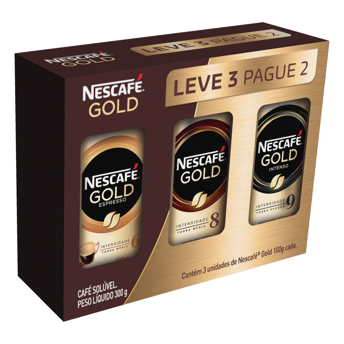 Café Nescafé Gold Espres+Int L3P2 300G | Café Soluvel | Gbarbosa