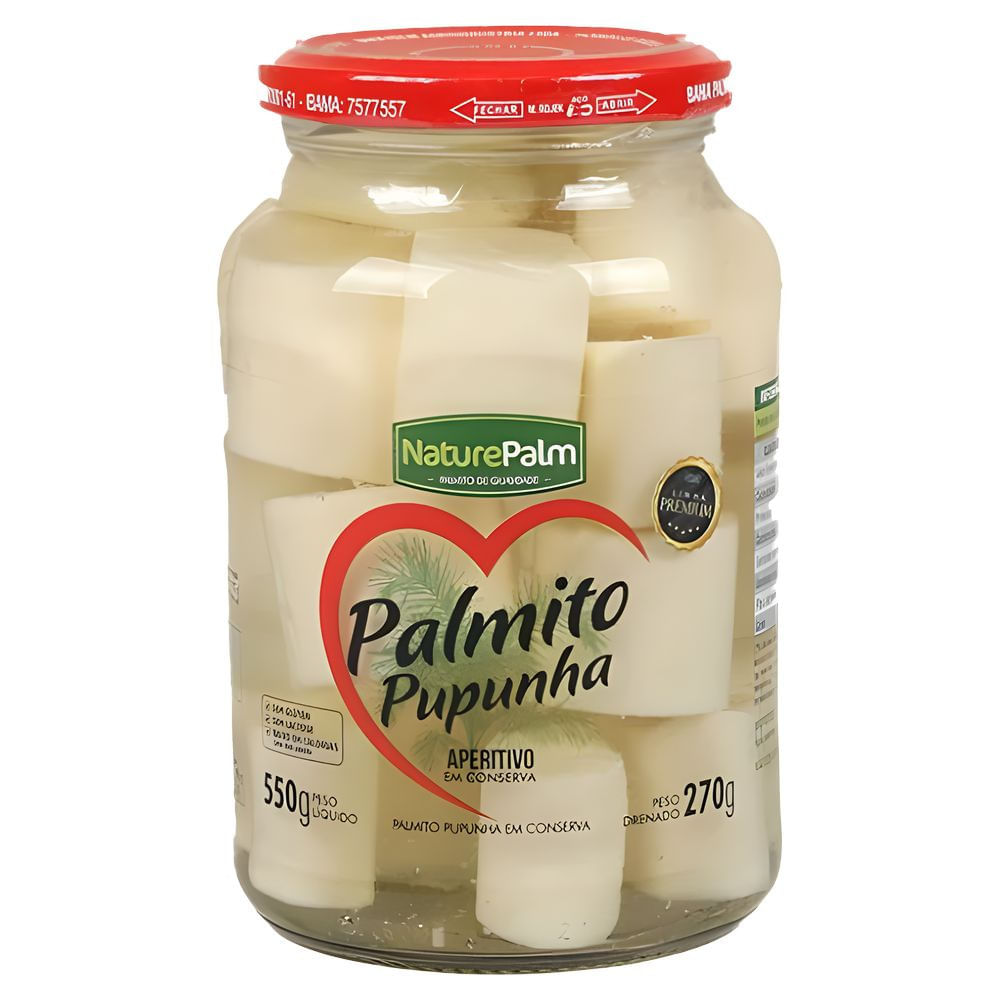 Palmito Naturepalm Pupunha Aperitiv 270g | Palmito | Gbarbosa