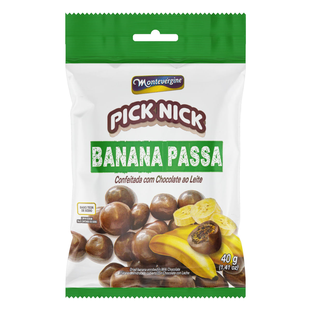 BOMBOM PICK NICK 40, BANANA PASSA C/CHOC | GBarbosa