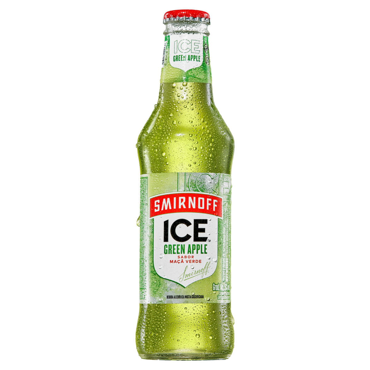 Vodka Smirnoff Ice Green Apple Maça Verde Long Neck 275ml | GBarbosa